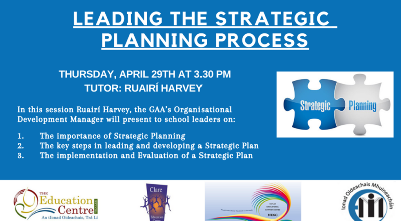 Education Centre Tralee | Teacher CPD - 21TRA291 LEADING THE STRATEGIC ...