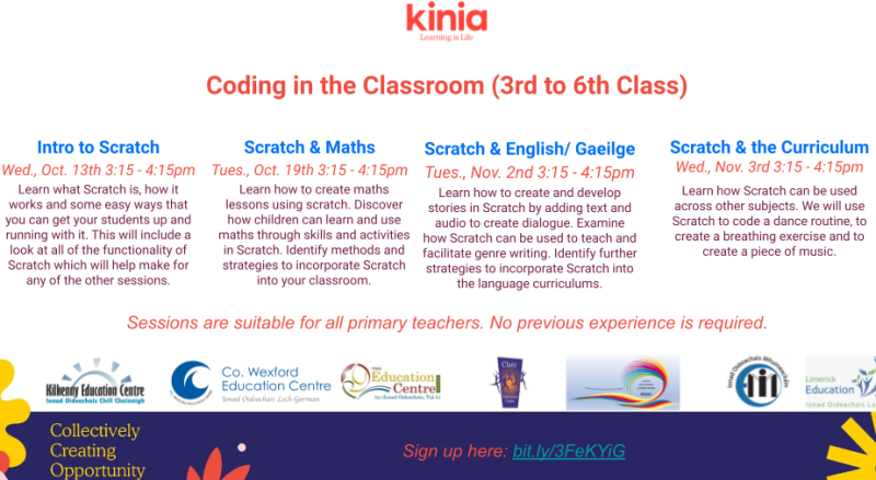Education Centre Tralee | Teacher CPD - 21TRA648 Coding in the Primary ...